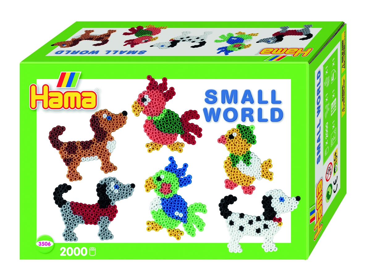Hama beads midi pequeño mundo crea tus propios perros y loros.